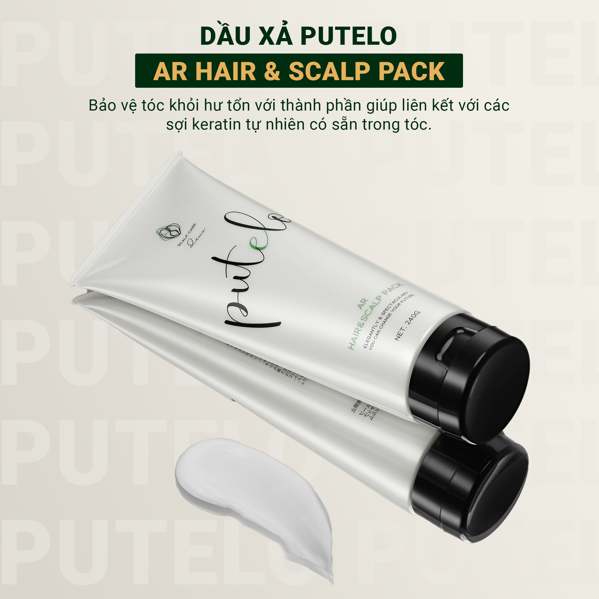 Dầu Xả đặc Trị Rụng Tóc, Cấp ẩm, Tái Sinh 3 Tầng Da đầu, Tóc Chắc Khỏe PUTELO Hair Scalp Pack ...